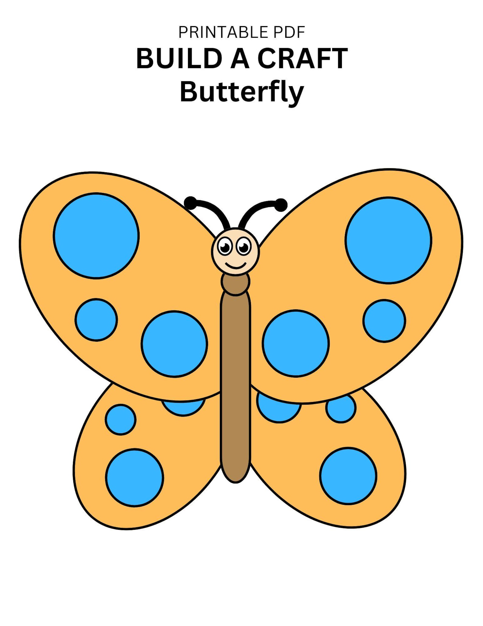 Build a Craft Kids Printable Craft Instant Download Colour and Cut ...