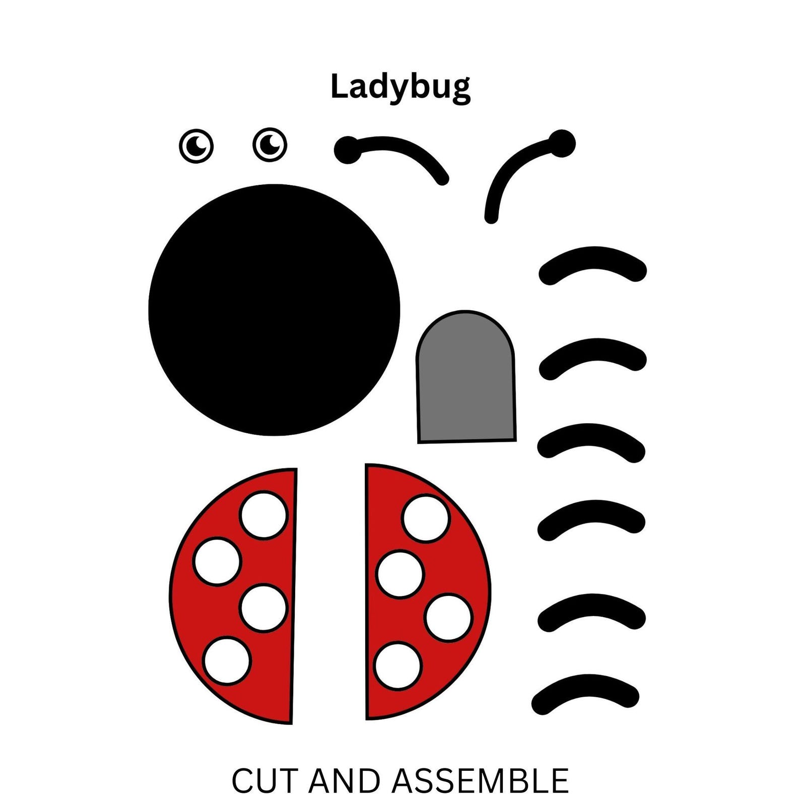 Build a Craft Kids Printable Craft Instant Download Colour and Cut ...