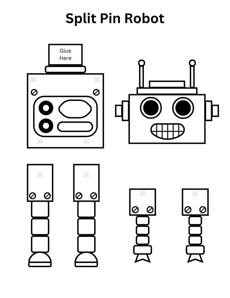 Build a Craft Kids Printable Craft Instant Download Colour and Cut ...