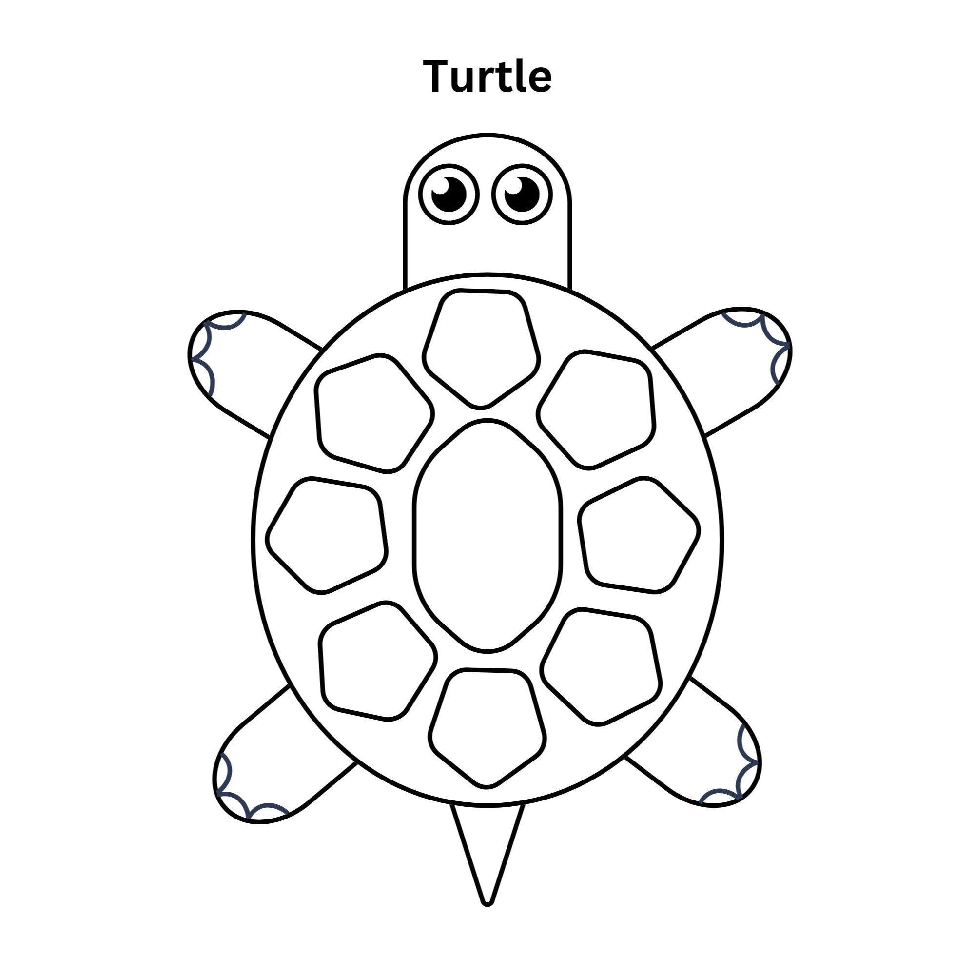 Build a Craft, Turtle Kids Printable Craft, Instant Download, Cut and ...