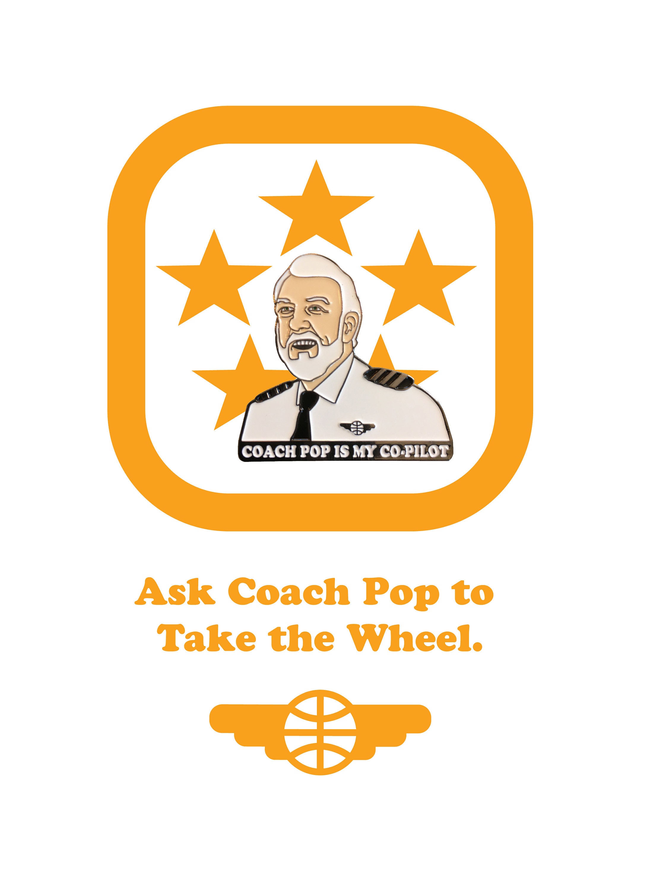 Coach Pop is My Co-pilot Enamel Pin - Etsy