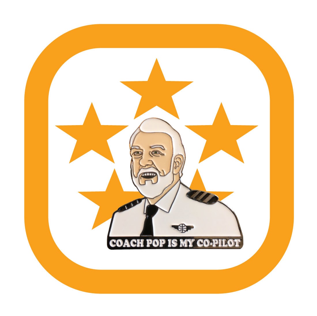 Coach Pop is My Co-pilot Enamel Pin - Etsy