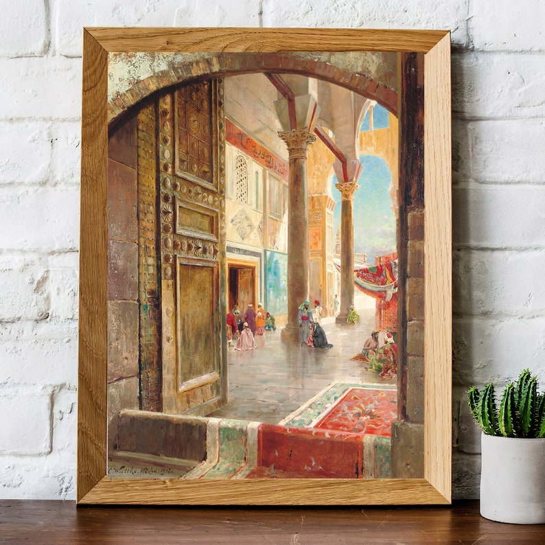 Islamic Oriental Painting | Antique Middle Eastern Artwork | Classic ...