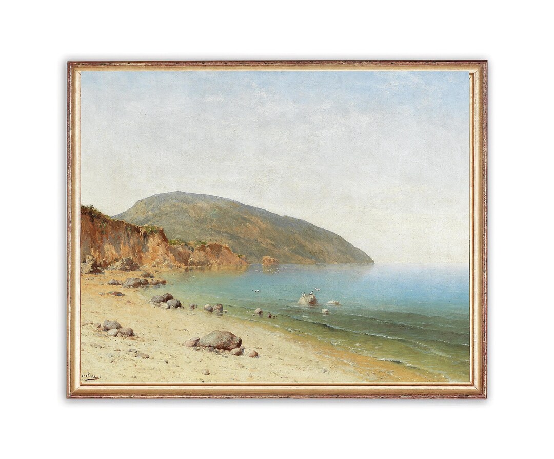 Vintage Ocean Painting | Vintage Oil Seascape Marine Painting | Beach ...