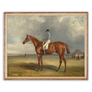 Vintage Horse Rider Painting | Antique Equestrian Artwork | Classic ...