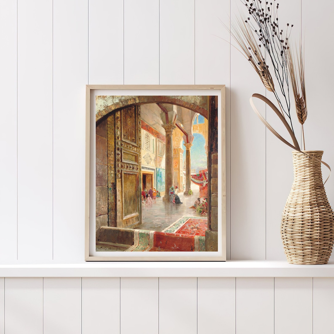 Islamic Oriental Painting Antique Middle Eastern Artwork - Etsy