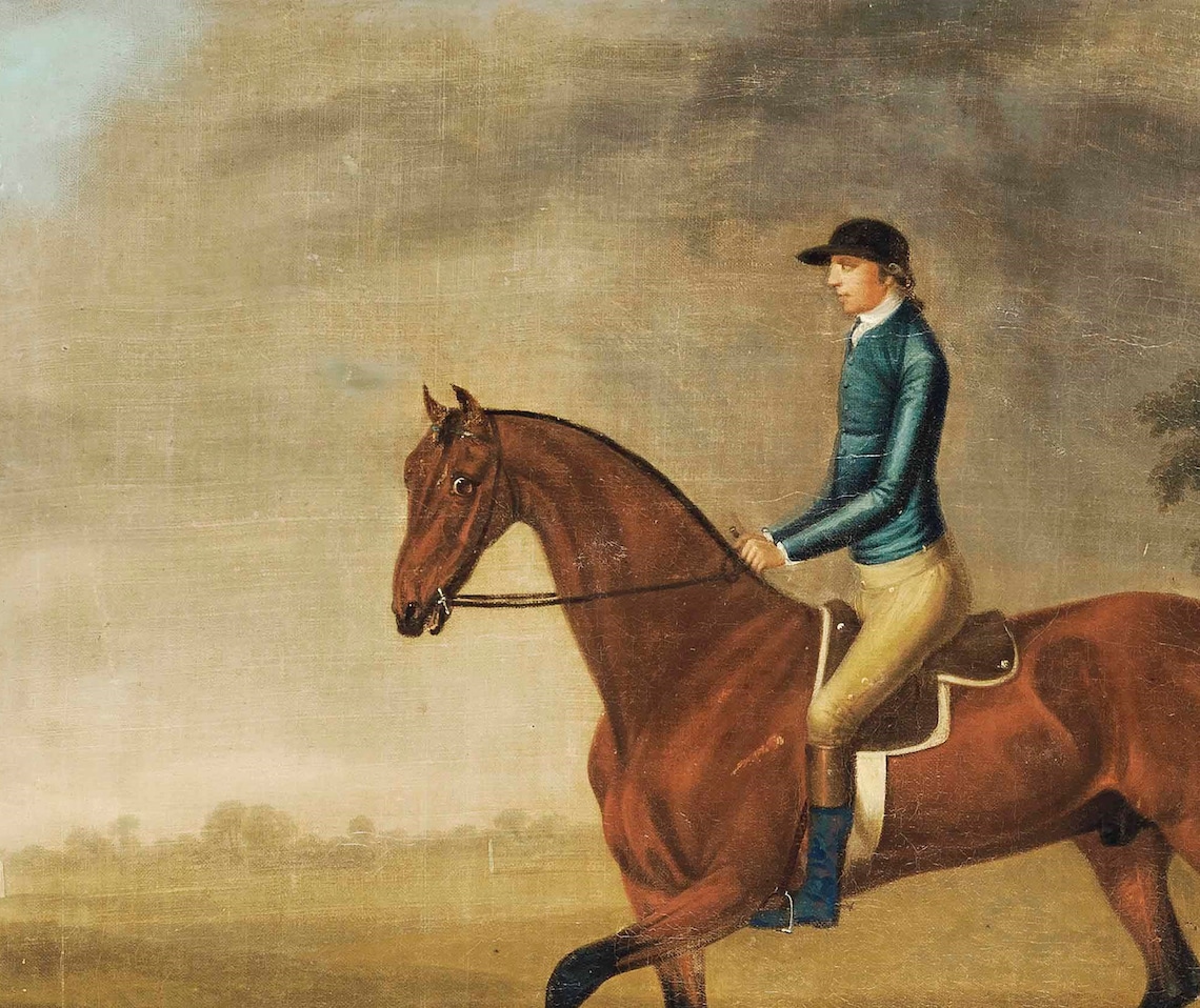 Kultige Pferdemalerei für Vintage-Liebhaber, Pferdemalerei Druck ...