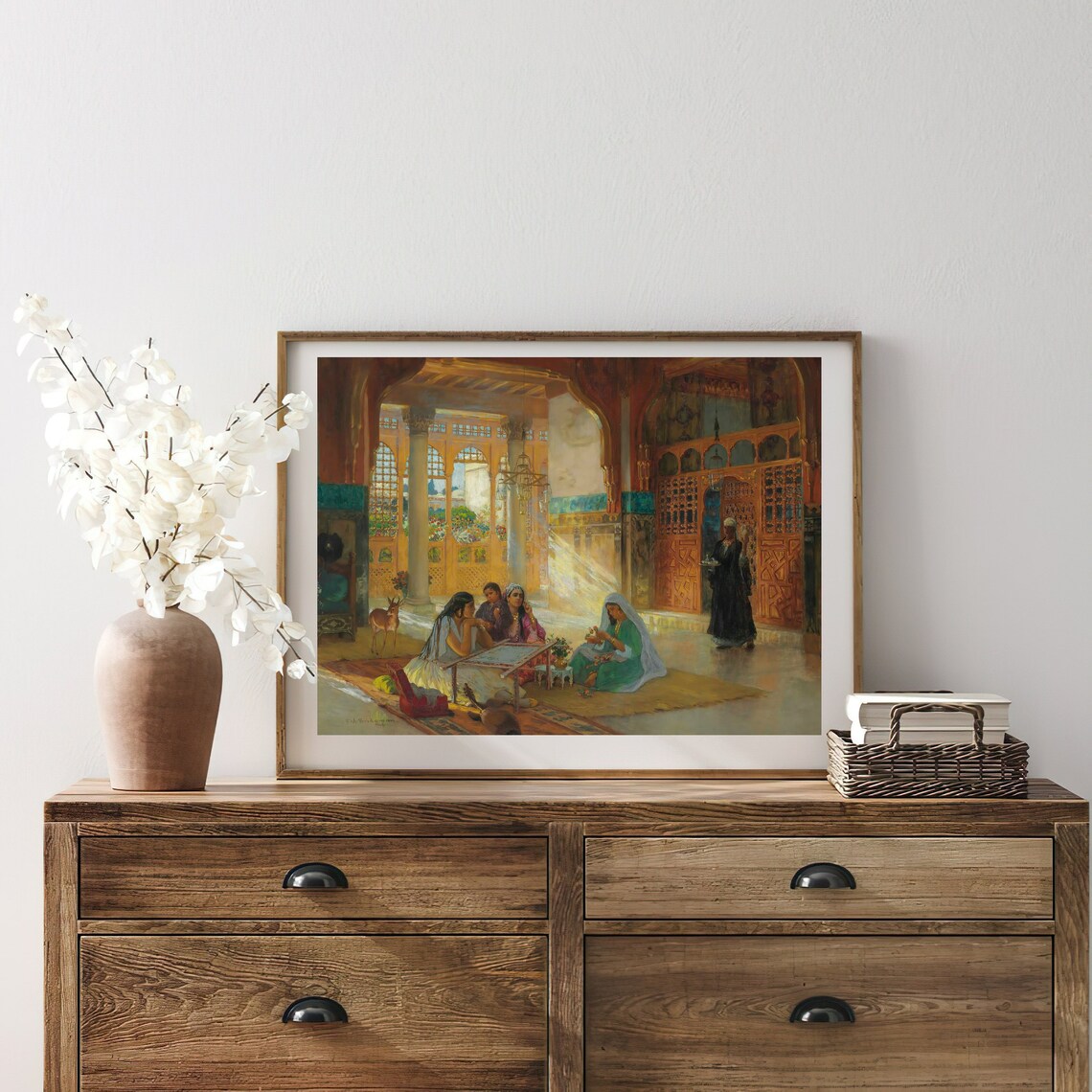 Vintage Muslim Middle Eastern Painting | Antique Palace Architecture ...