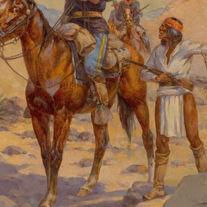 Vintage Old West Painting | Antique Native Americans Artwork | Classic ...