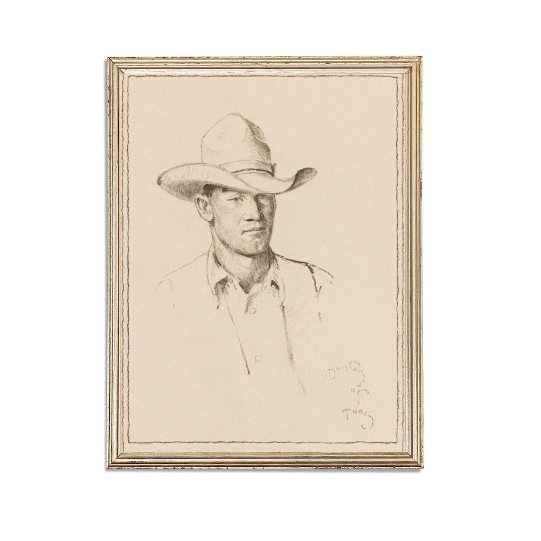 Vintage Western Painting | Vintage Oil Cowboy Painting | Old West ...