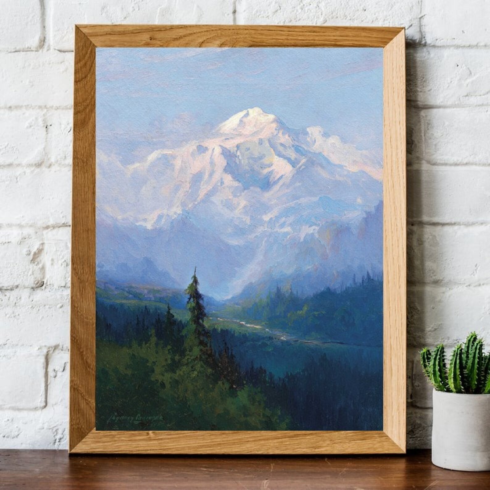 Vintage Viewpoint Painting Vintage Oil Mountain Painting - Etsy