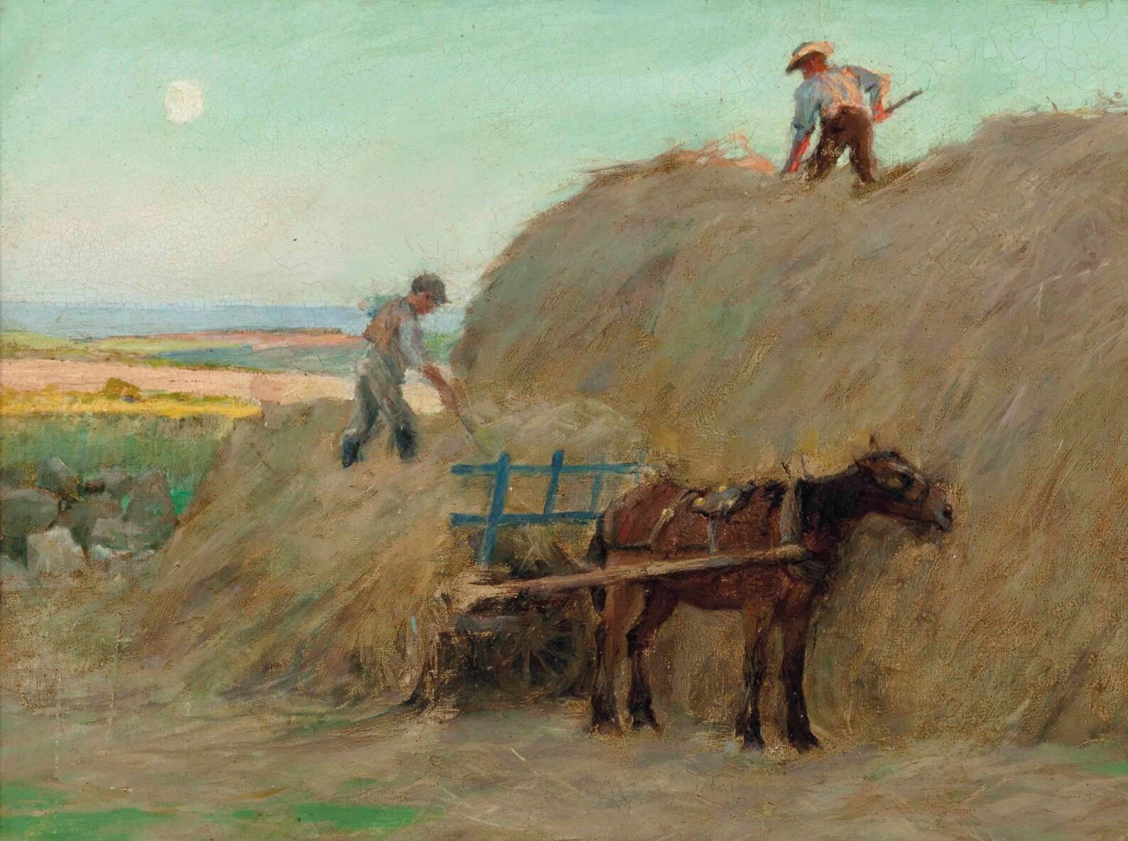 Vintage Hayrick Painting Vintage Oil Haystack Making - Etsy