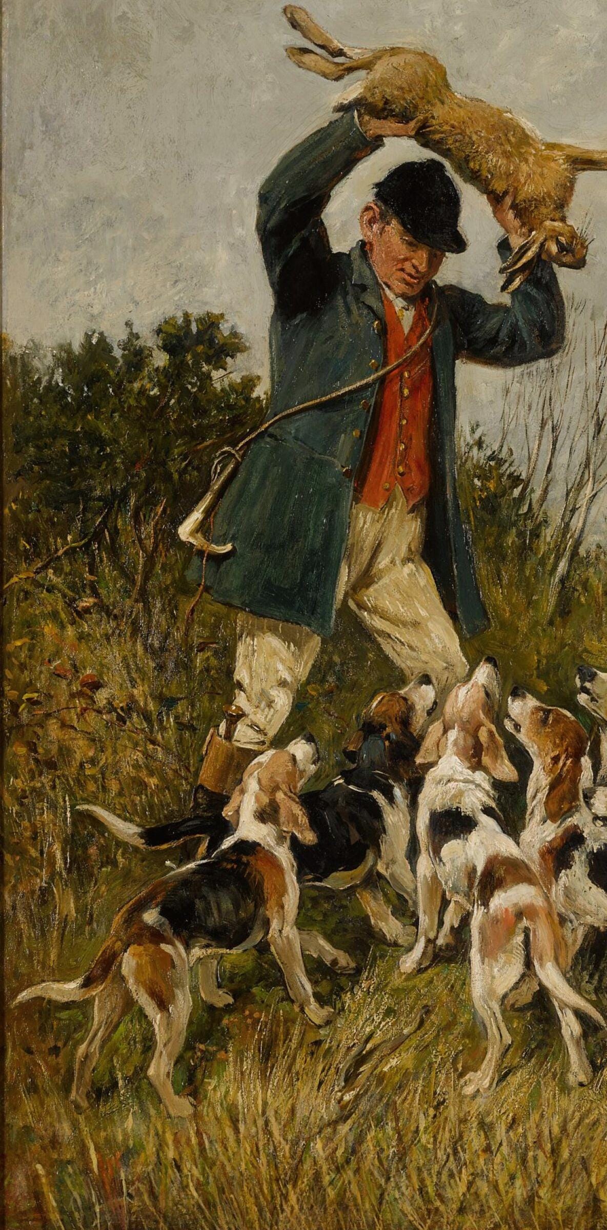 Vintage Hunting Dogs Art Print: 19th Century Rabbit Chase (printable ...
