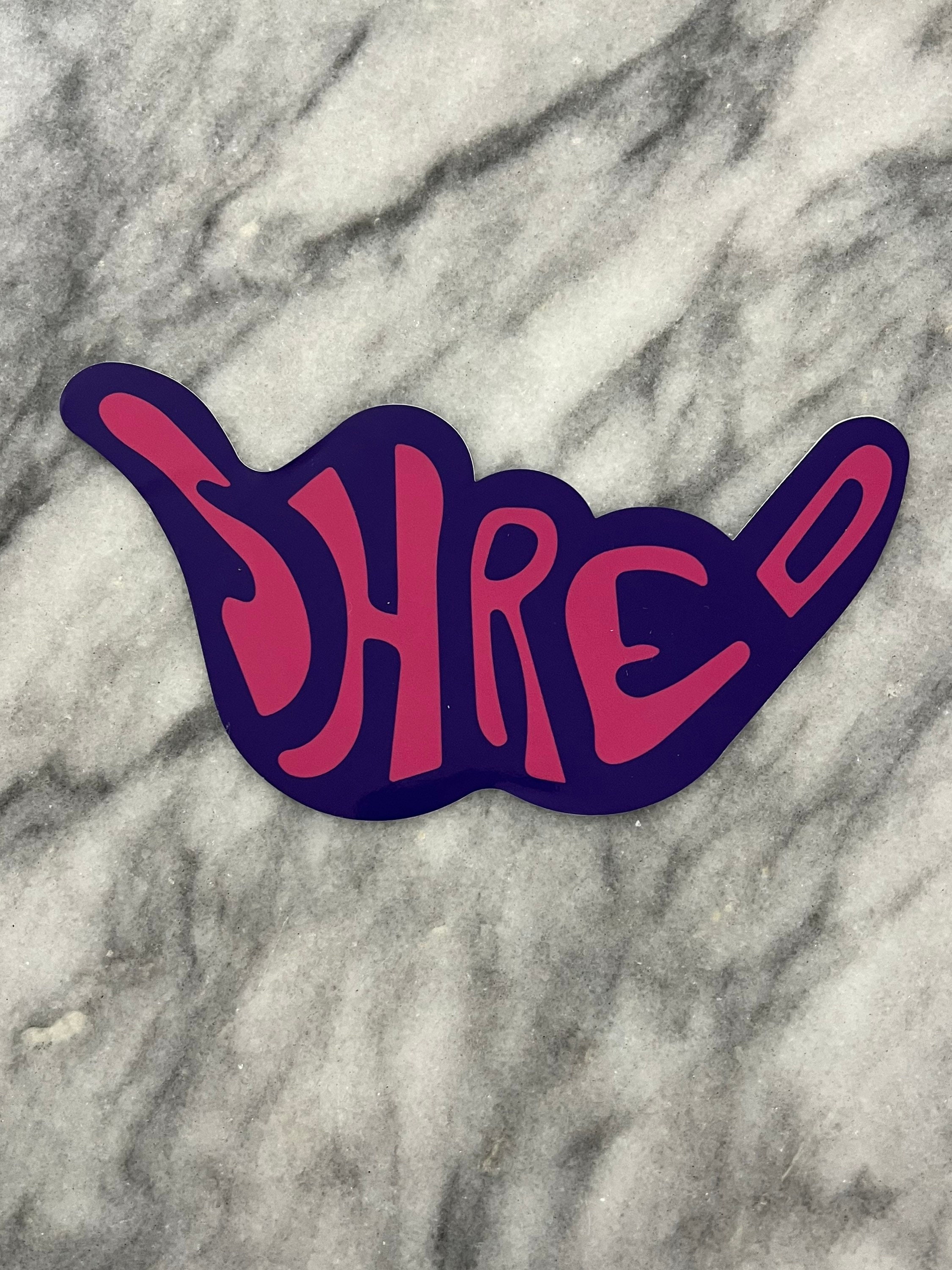 Pink Shreddelish Shaka Sticker Pack - Etsy