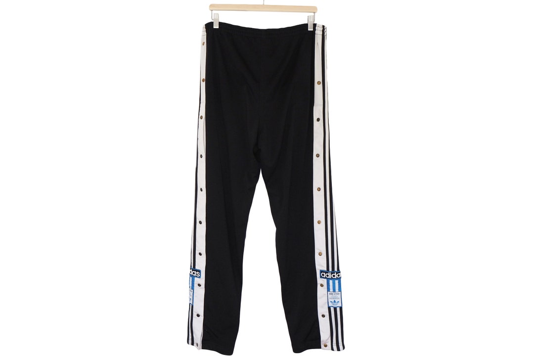 Vintage ADIDAS Track Pants Snap Buttons Size XL/XXL 90s Sport Style ...