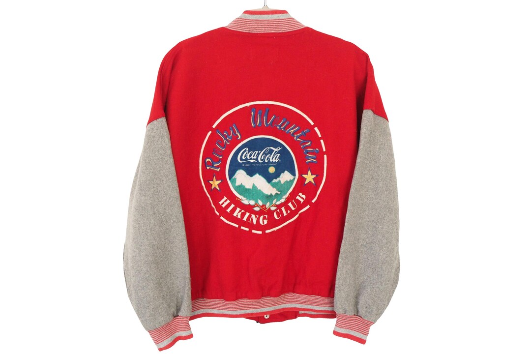 Vintage Coca-cola Rocky Mountain Hiking Club 1987 Bomber Jacket Ski ...