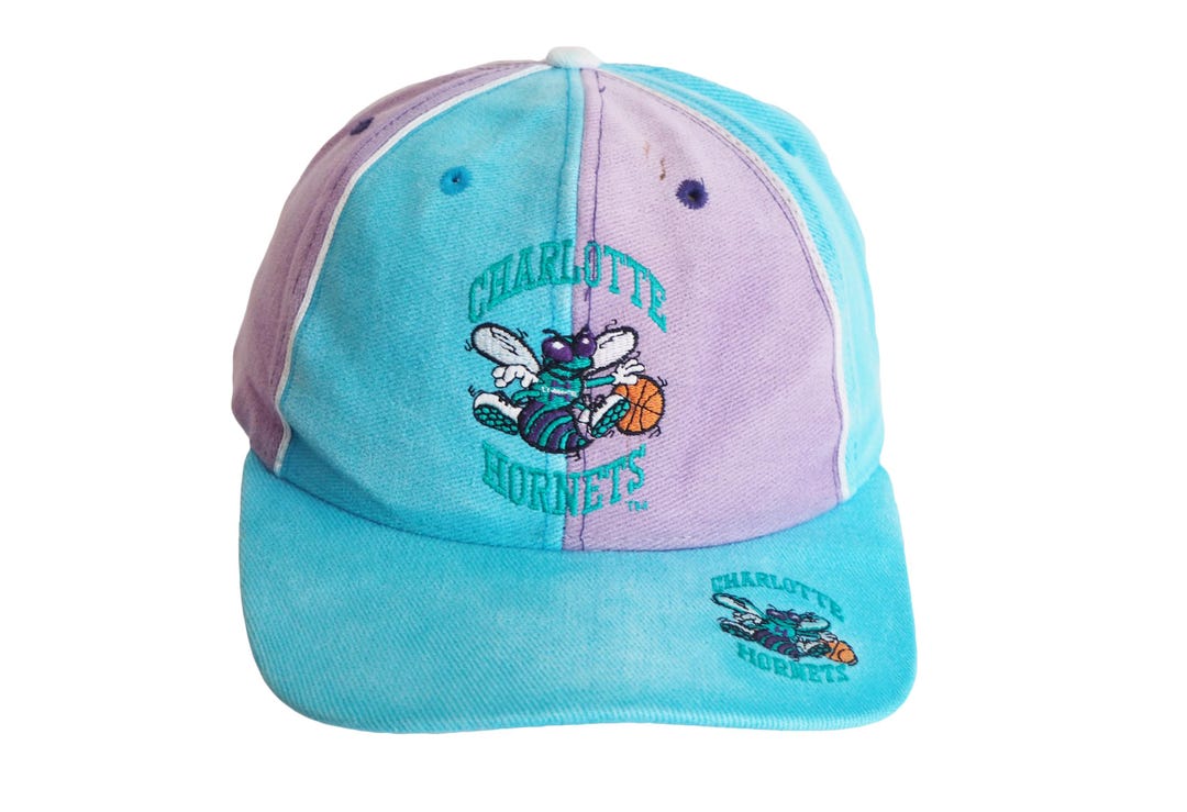 Vintage CHARLOTTE HORNETS Spalding Cap 90s Nba Low Profile Hat USA ...