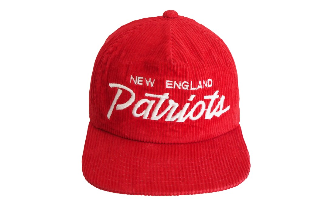 Vintage New England Patriots Corduroy Cap 90s NFL Sport Hat Red USA ...