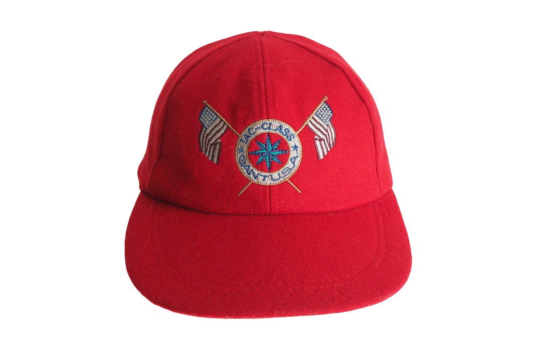 Vintage GANT USA Cap Wool Red 90s Style Big Logo Hat - Etsy
