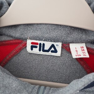 Vintage FILA Track Jacket Full Zip Size XXL Gray 90s Sportswear ...