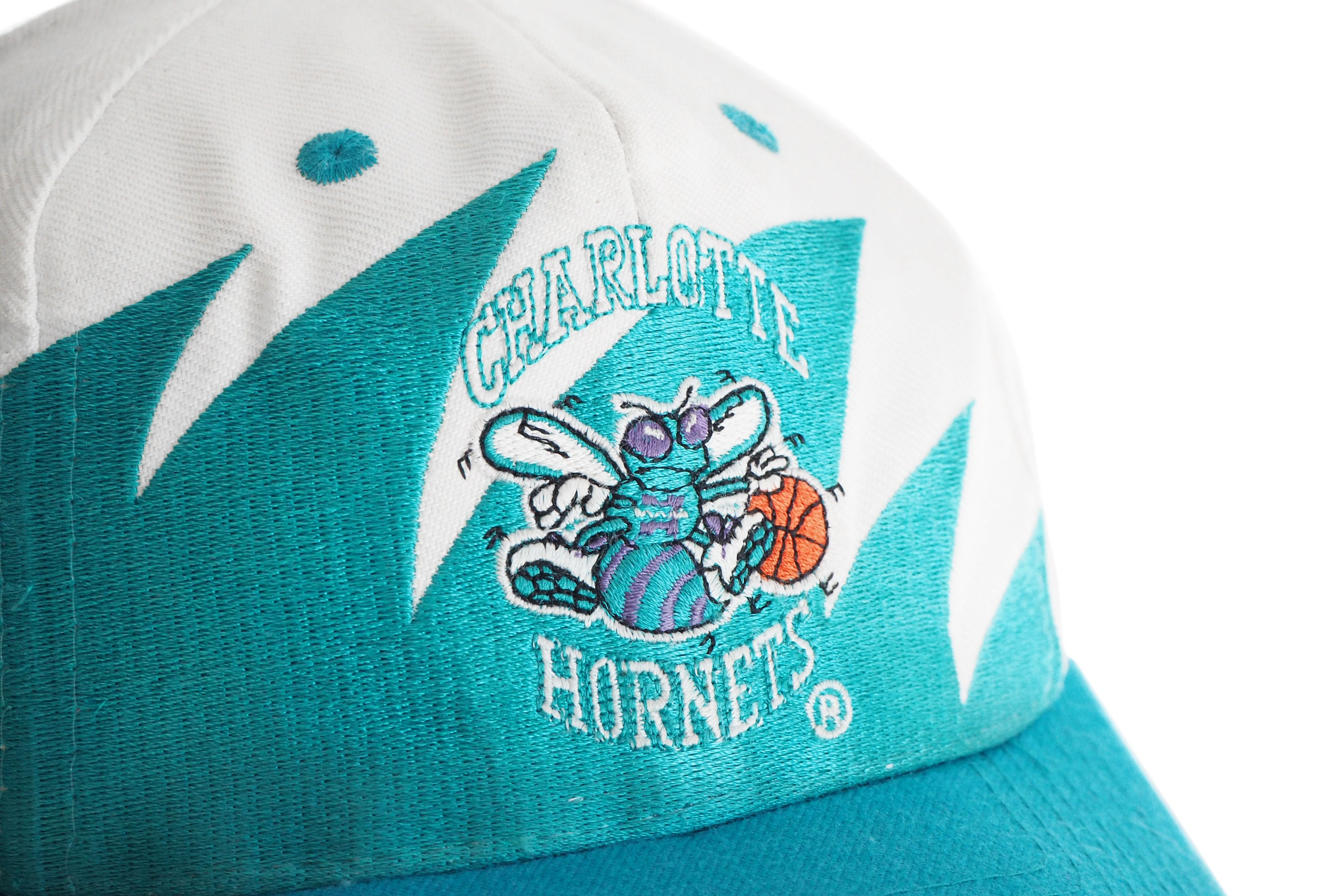 Vintage CHARLOTTE HORNETS Cap 90s Nba Sport Hat White / Blue USA ...
