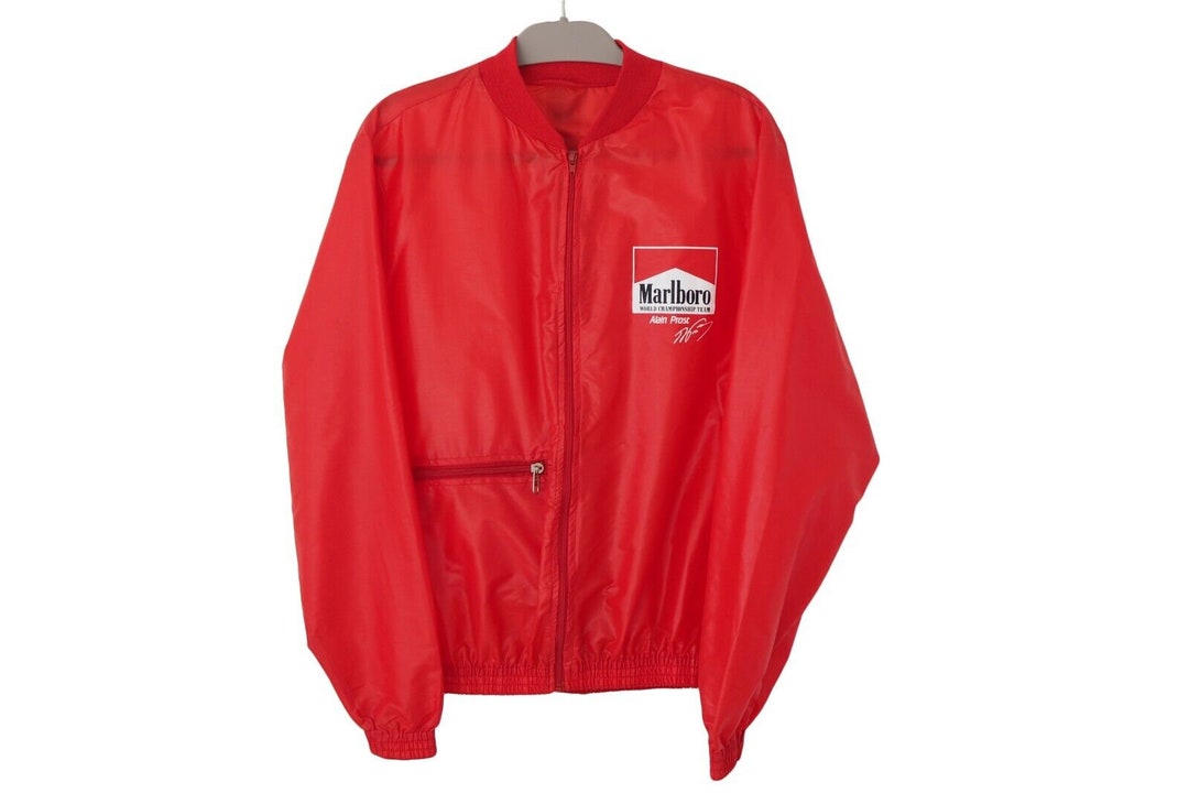 Vintage MARLBORO Alain Prost Jacket Full Zip Light Wear Size M Red - Etsy