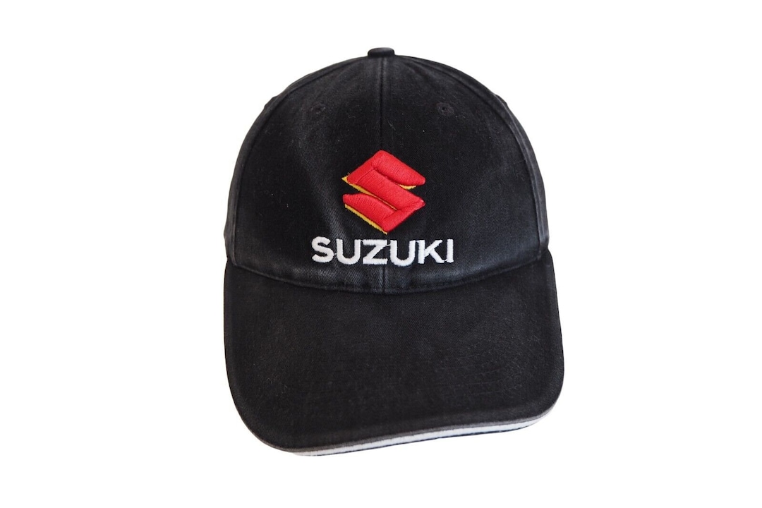 Vintage SUZUKI Racing Team Cap Big Logo Black Hat 90's - Etsy