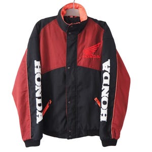 Vintage HONDA Racing Team Jacket Full Zip Size XL 90s Auto Sport Moto ...