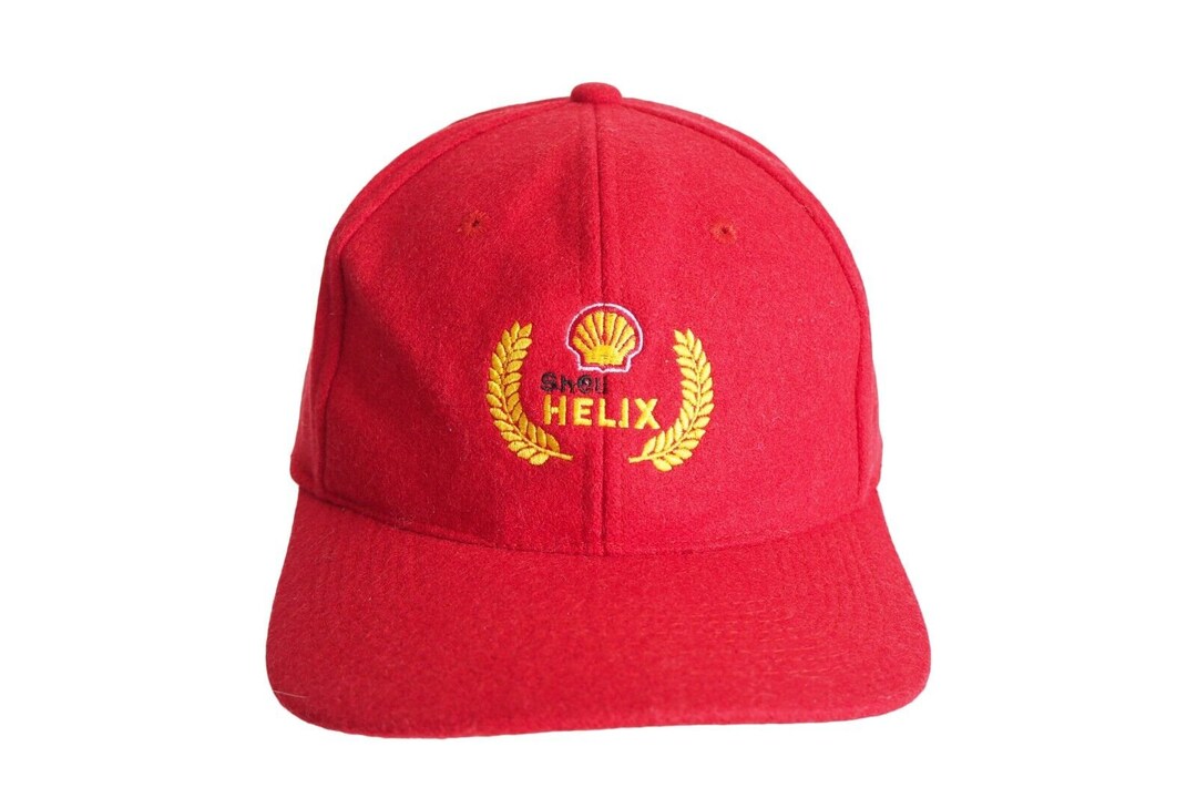 Vintage SHELL Helix Cap Big Logo F1 Racing Team 00s Red Formula 1 Hat ...