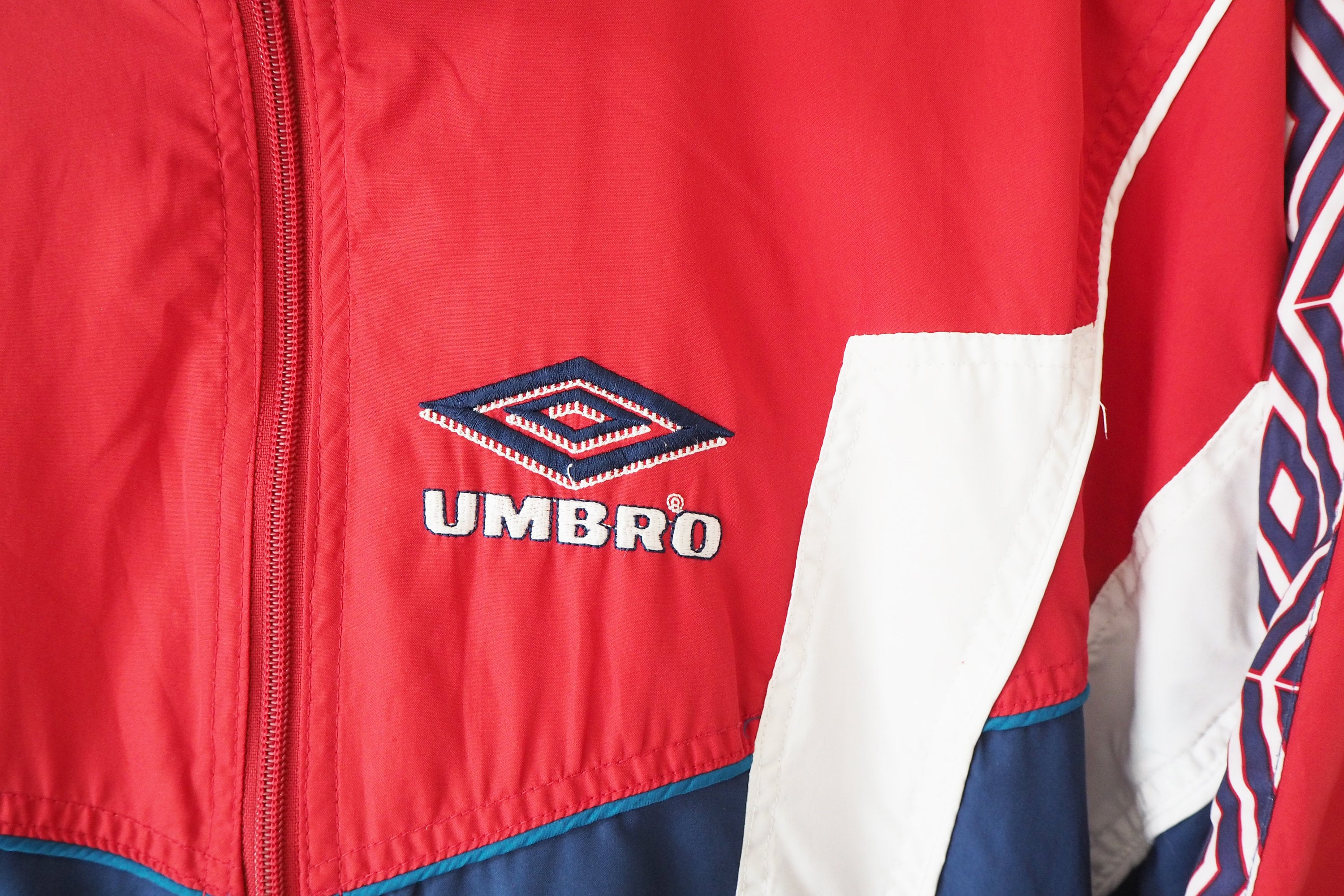 Vintage UMBRO Track Jacket Full Zip Size M Blue/red 90s Sport ...
