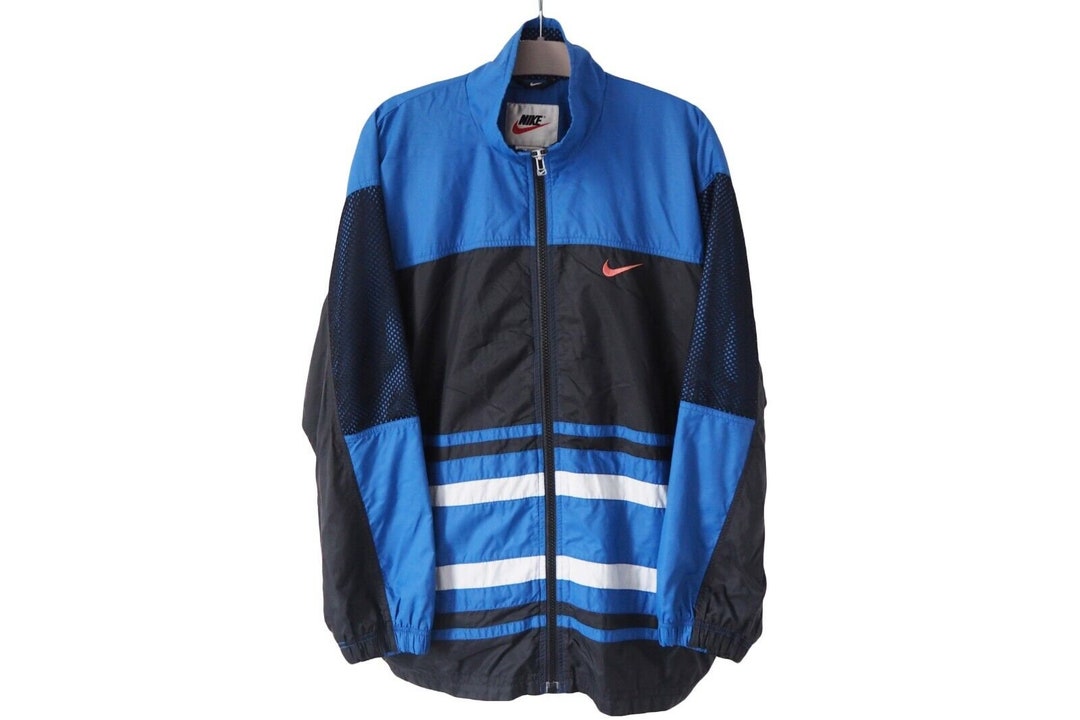 Vintage NIKE Track Jacket Full Zip Size XL Swoosh Logo 90 Sportswear ...