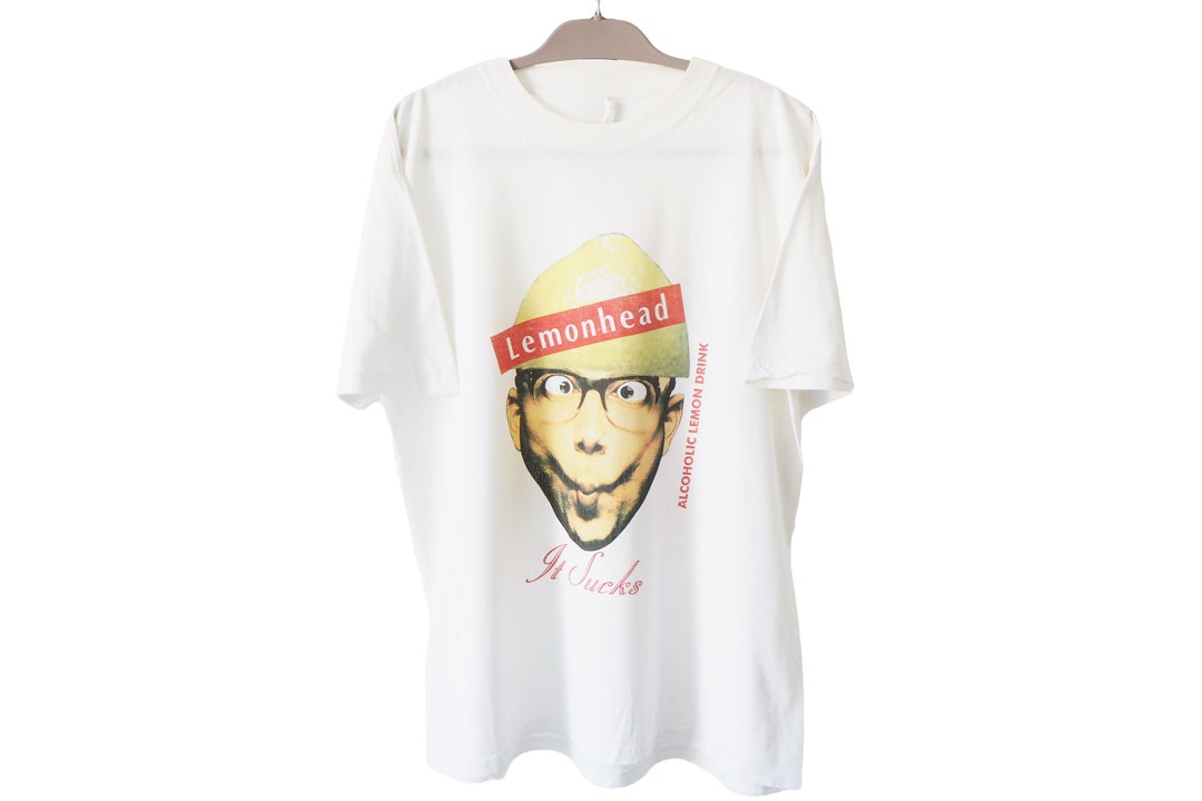 Vintage LEMONHEAD T-shirt Big Logo White Cotton 80s 90s Top - Etsy