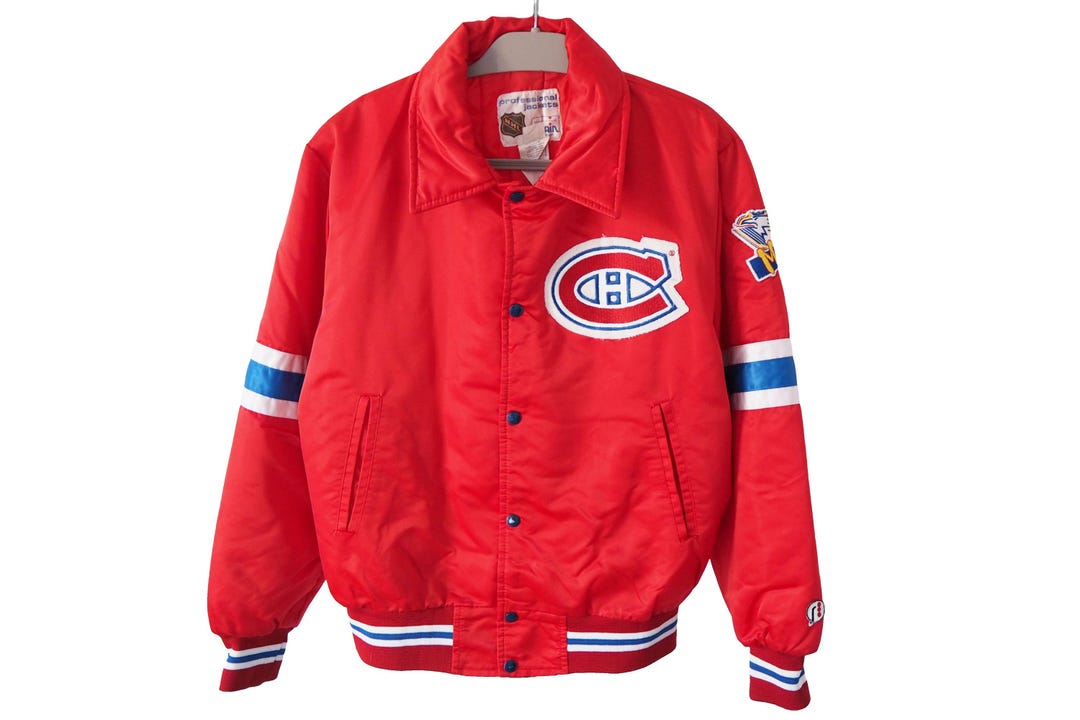 Vintage Montreal Canadiens Jacket Size M/L 90s 80s Red Nhl Canada ...