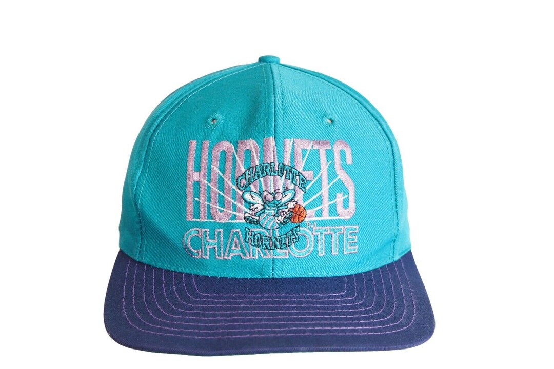 Vintage CHARLOTTE HORNETS Cap 90s Nba Sport Hat Purple / Blue USA ...