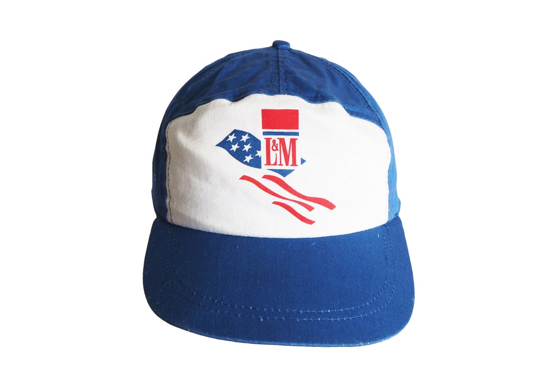 Vintage L&M Cap Big Logo 90's Cigarettes Collection USA Baseball Hat ...