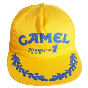 Vintage CAMEL Formula 1 Team Cap Yellow 90's Cigarettes F1 Collection ...