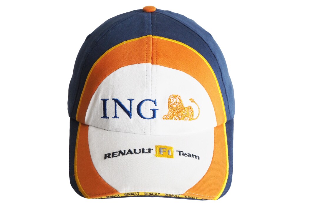 Vintage ING RENAULT F1 Team Cap Blue Formula 1 Hat 00's Racing Low ...