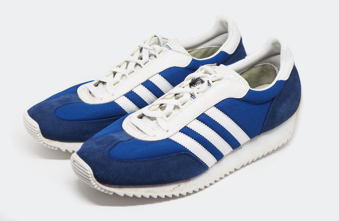 Vintage ADIDAS Achille Sneakers 90s Retro Sport Shoes Trainers Blue ...