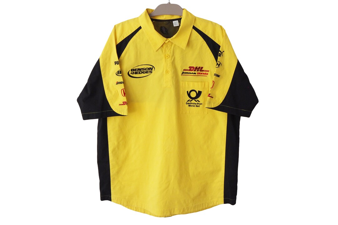 Vintage DHL JORDAN Honda Formule 1 Team Shirt 90's F1 Racing Retro ...