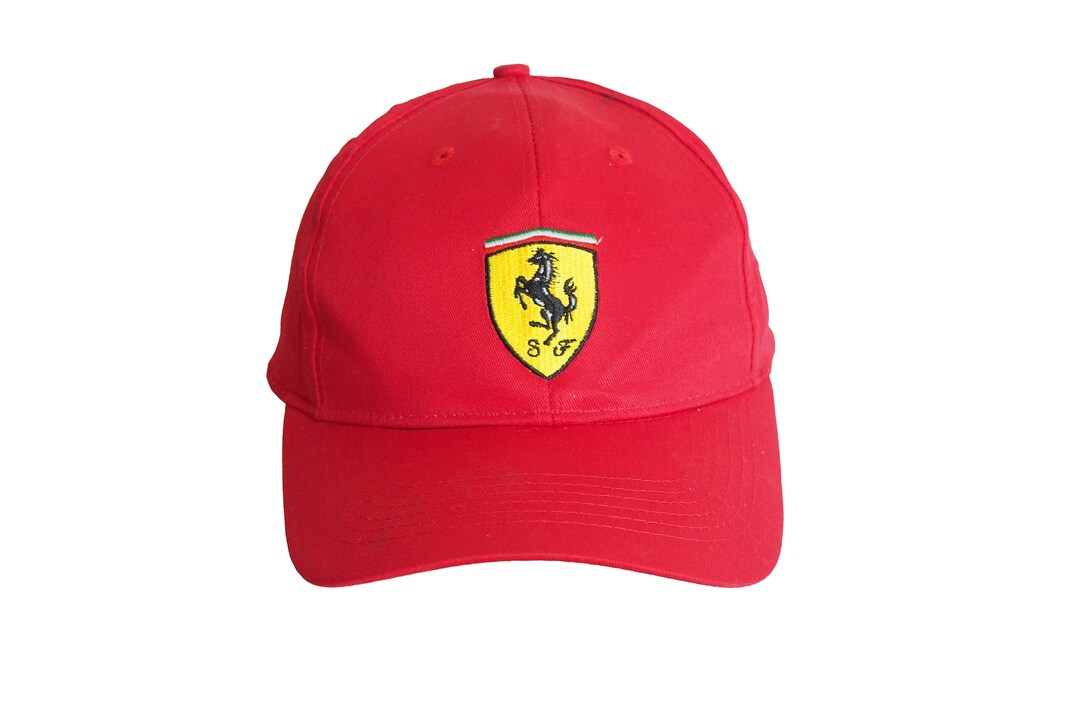 Vintage FERRARI Cap Big Logo Racing F1 Hat 90s Red Formula 1 - Etsy