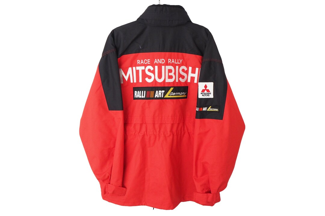 Vintage Mitsubishi Ralliart Jacket 90s Full Zip Size XL Racing Race and ...