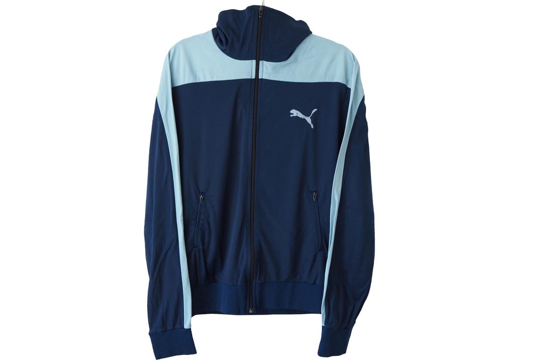 Vintage PUMA Track Jacket 80's Sport Retro Style Size L Windbreaker ...