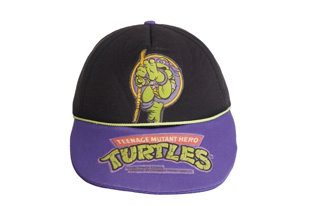 Vintage TMNT 1990 Teenage Mutant Ninja Turtles Cap Big Logo Black ...