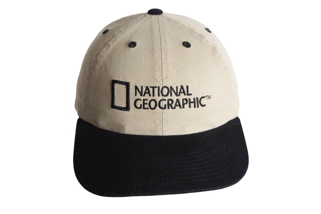 Vintage NATIONAL GEOGRAPHIC Cap Big Logo 90's Hat Gray Natgeo - Etsy