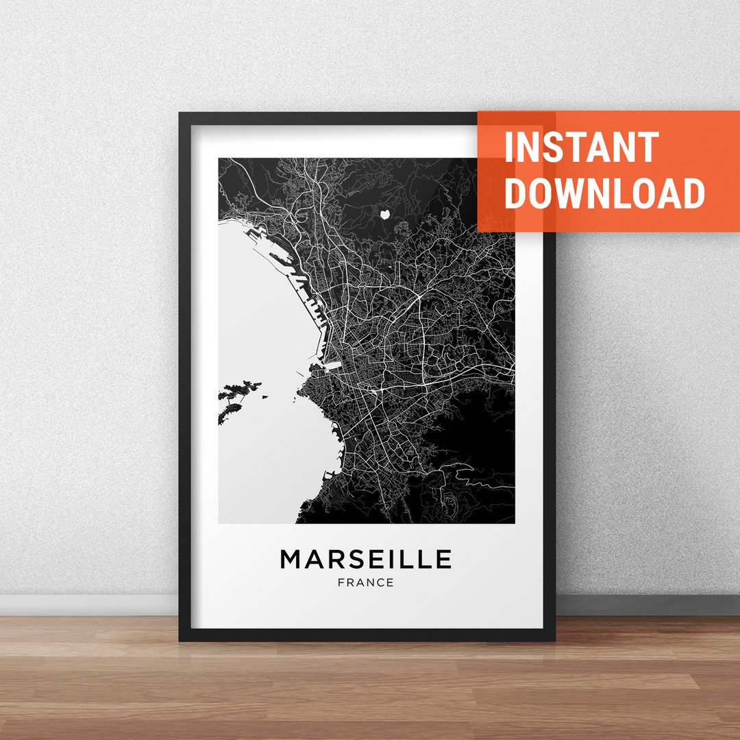 Marsella Mapa Imprimir, Marsella Mapa Descargar, Mapa de la ciudad de ...