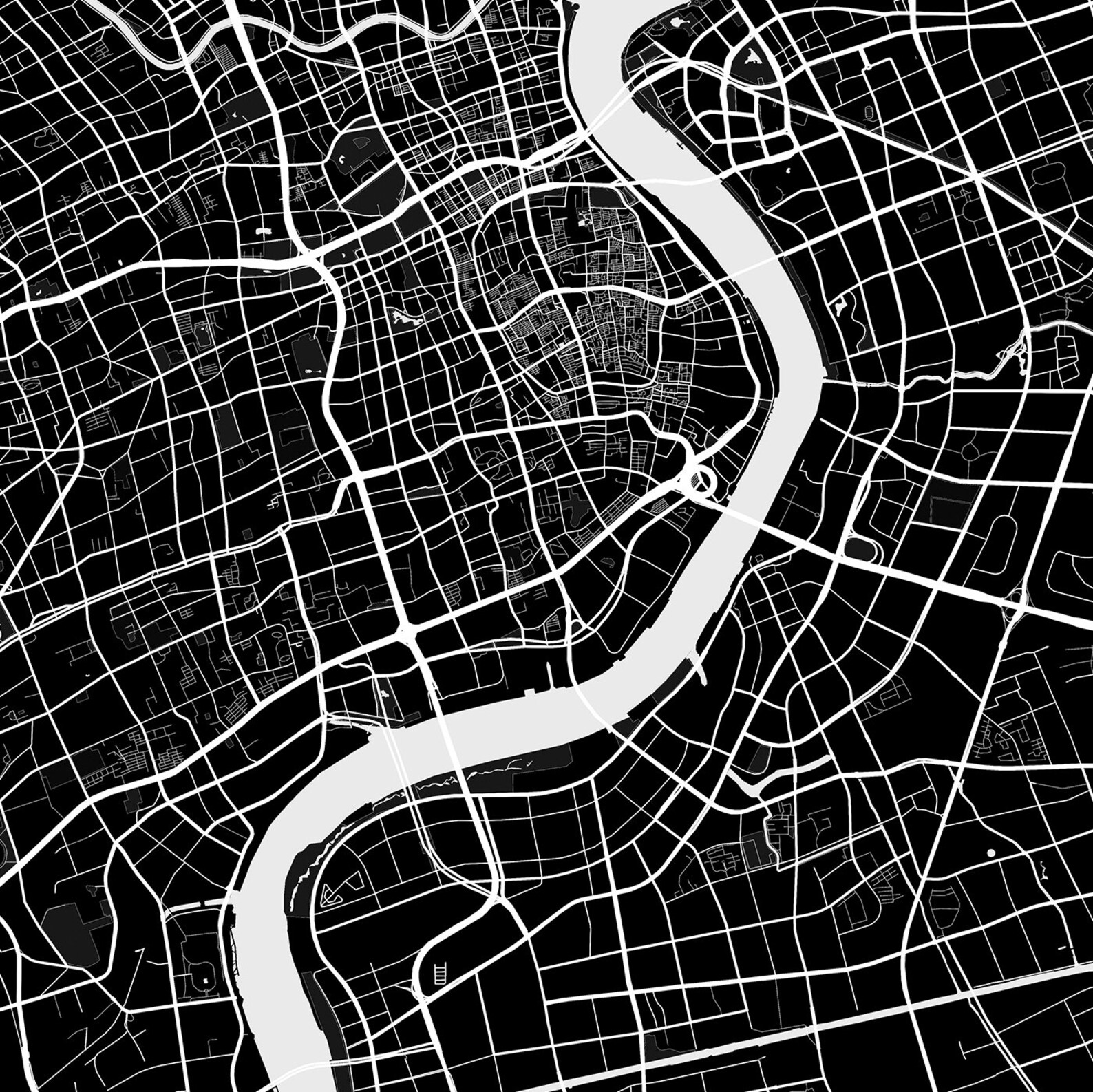 Shanghai Map Print Shanghai Map Download City Map Shanghai - Etsy