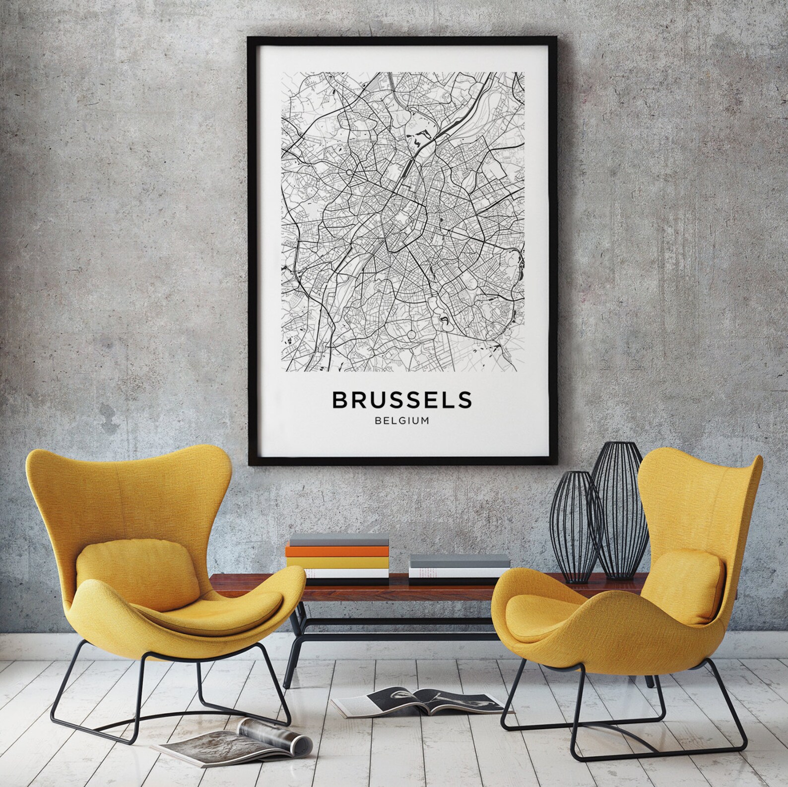 Brussels Map Print, Brussels Map Download, City Map Brussels, Brussels ...