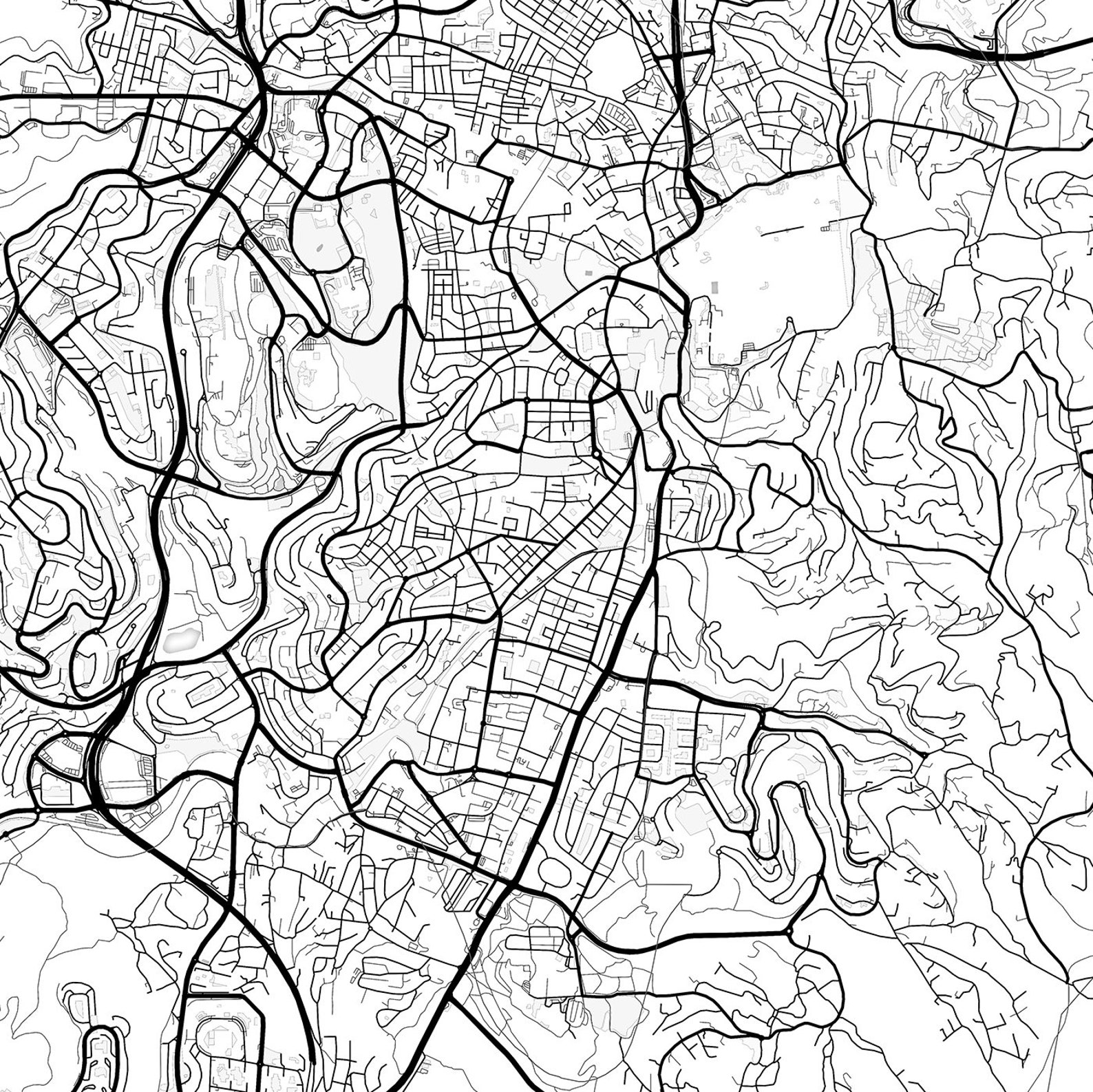 Jerusalem Map Print Jerusalem Map Download City Map - Etsy