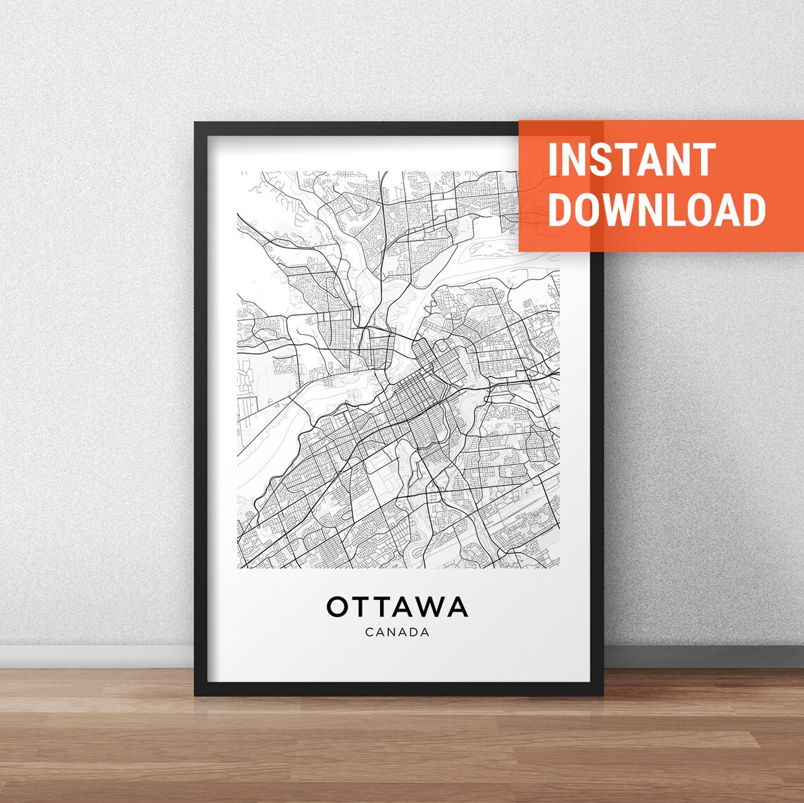 Ottawa Map Print Ottawa Map Download City Map Ottawa Ottawa - Etsy