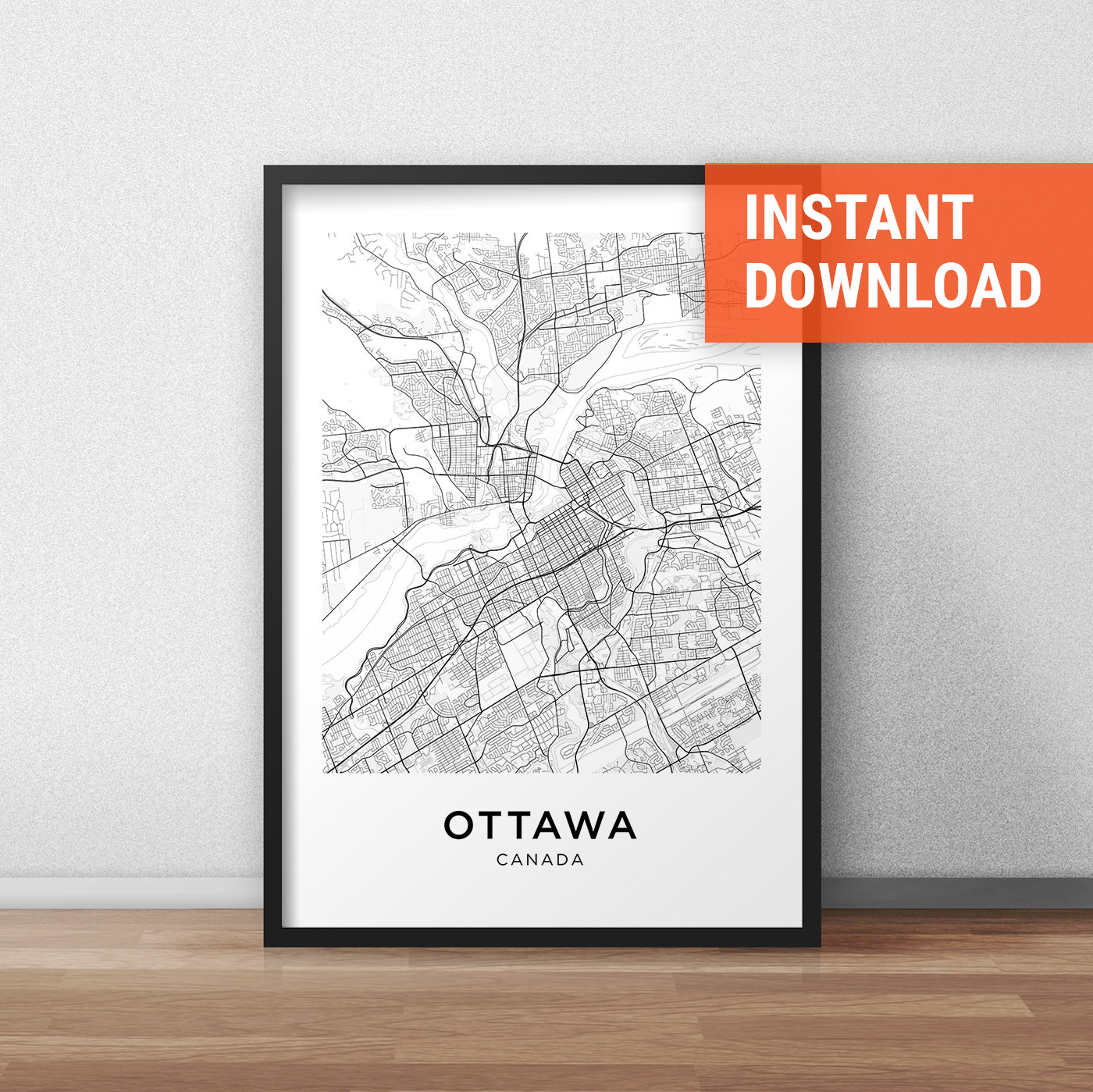 Ottawa Map Print, Ottawa Map Download, City Map Ottawa, Ottawa Street ...